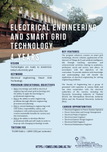 Electrical Engineering and Smart Grid Technology - CHIANG MAI INTERNATIONAL ENGINEERING SCHOOL